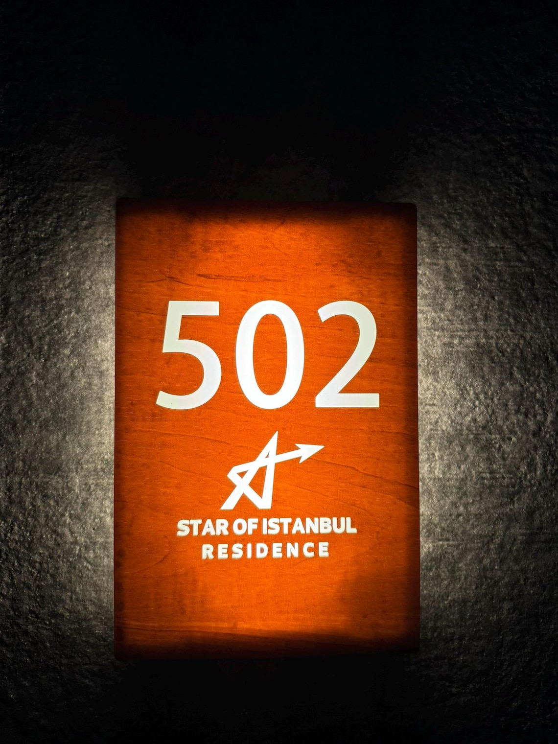 Illuminated LED Custom Wooden Door Sign, Adress Sign, Hotel Sign, Hotel ...