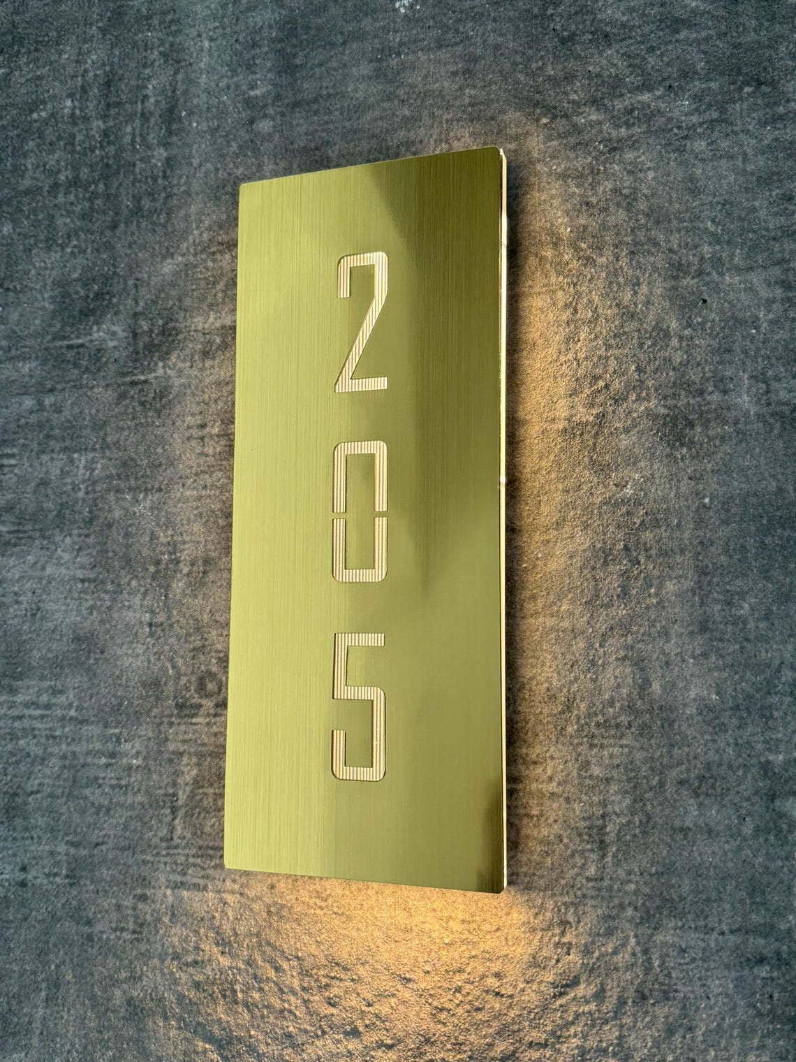 Illuminated LED Custom Gold Number Sign, Door Sign, Hotel Sign, Hotel ...