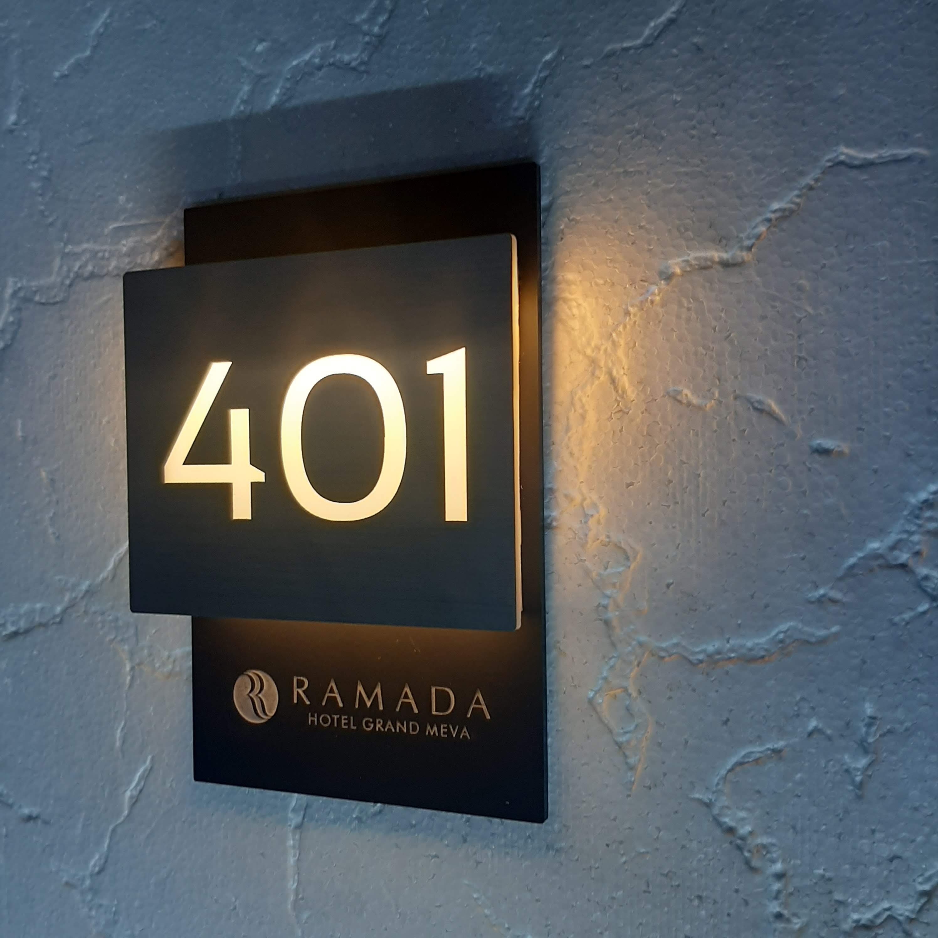 Illuminated LED Custom Indoor Logo Engraved Door Number Sign, Hotel ...