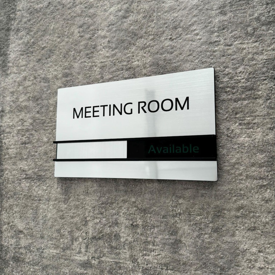 Can Be Moved Custom Busy - Available Meeting Room Door Sign, Door Plate ...