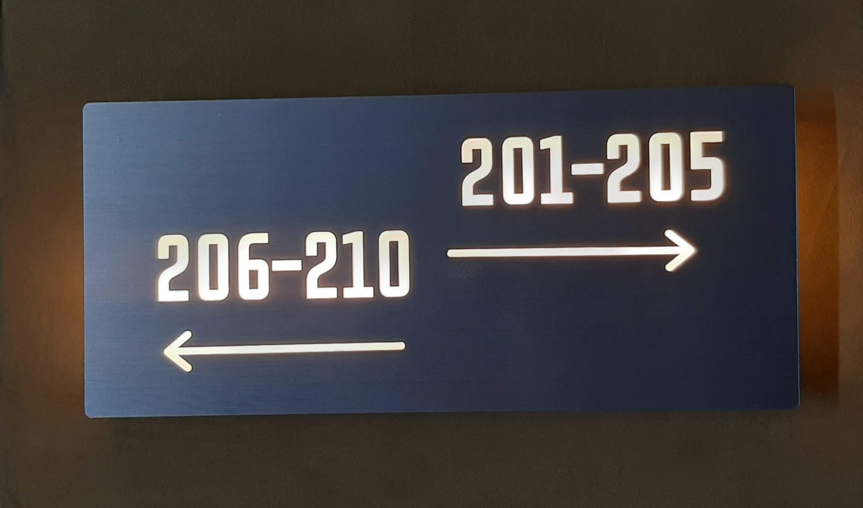 Illuminated LED Custom Directional Sign, for Hotels 15 X 7 - Etsy