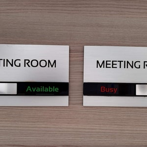 Can Be Moved Custom Busy - Available Meeting Room Door Sign, Door Plate ...