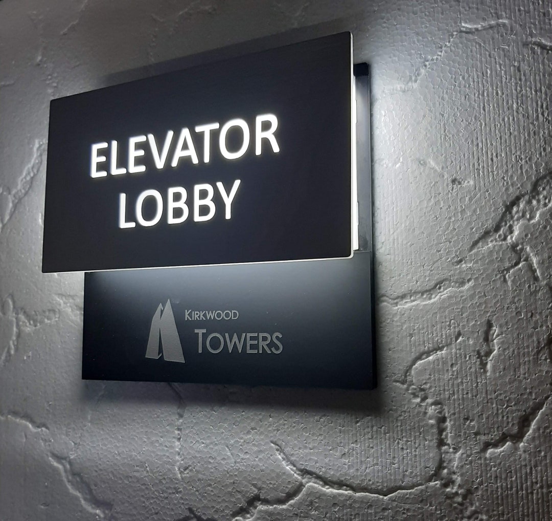 Illuminated LED Custom Indoor Logo Engraved Door Sign, for Hotels - 4.5 ...