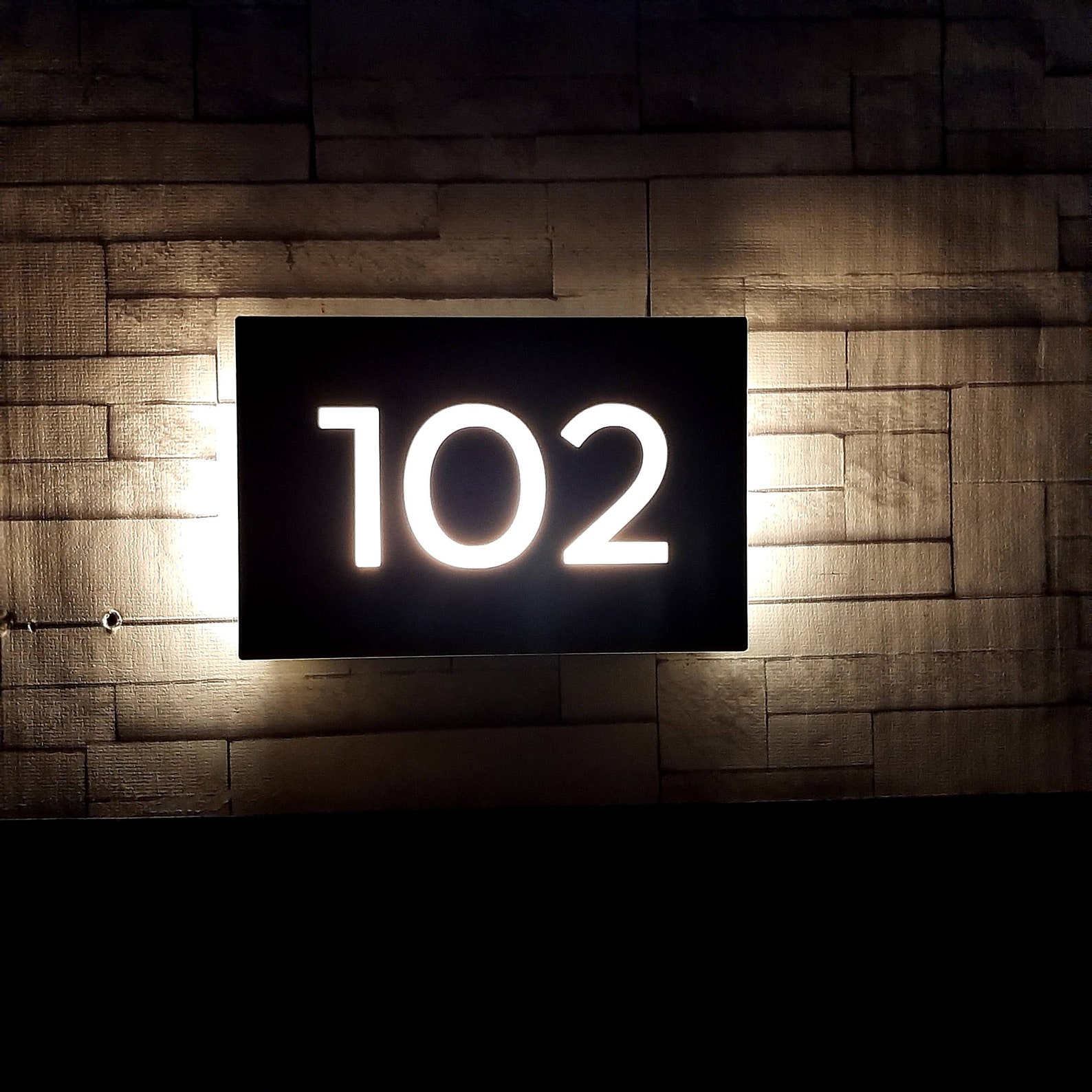 Illuminated LED Custom Door Number Sign 7 X 4.7 - Etsy Canada
