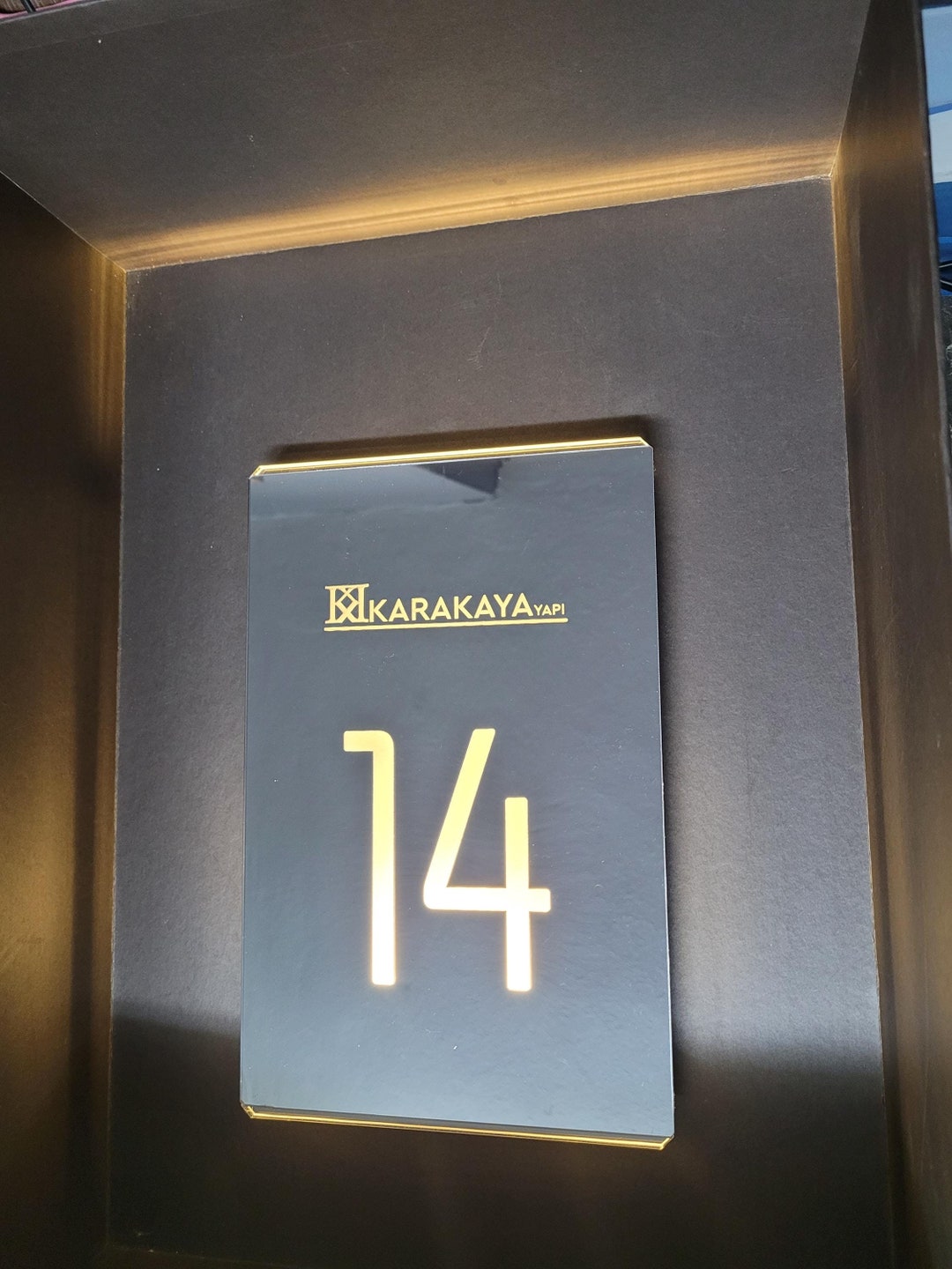 Illuminated LED Custom Indoor Silver Mirrored Logo Engraved Door Sign ...