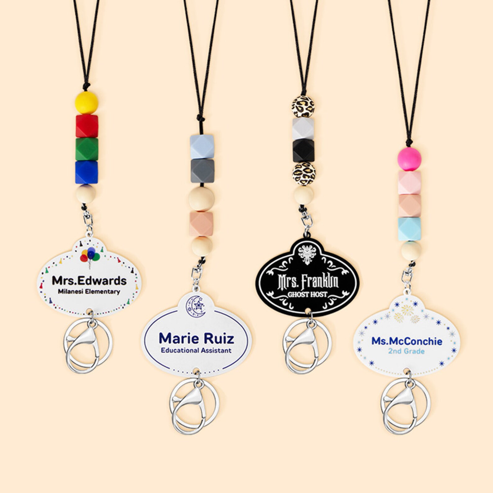 Custom Lanyard Name Tag Badge, Teacher Lanyard, Teacher's Day Gift Back ...