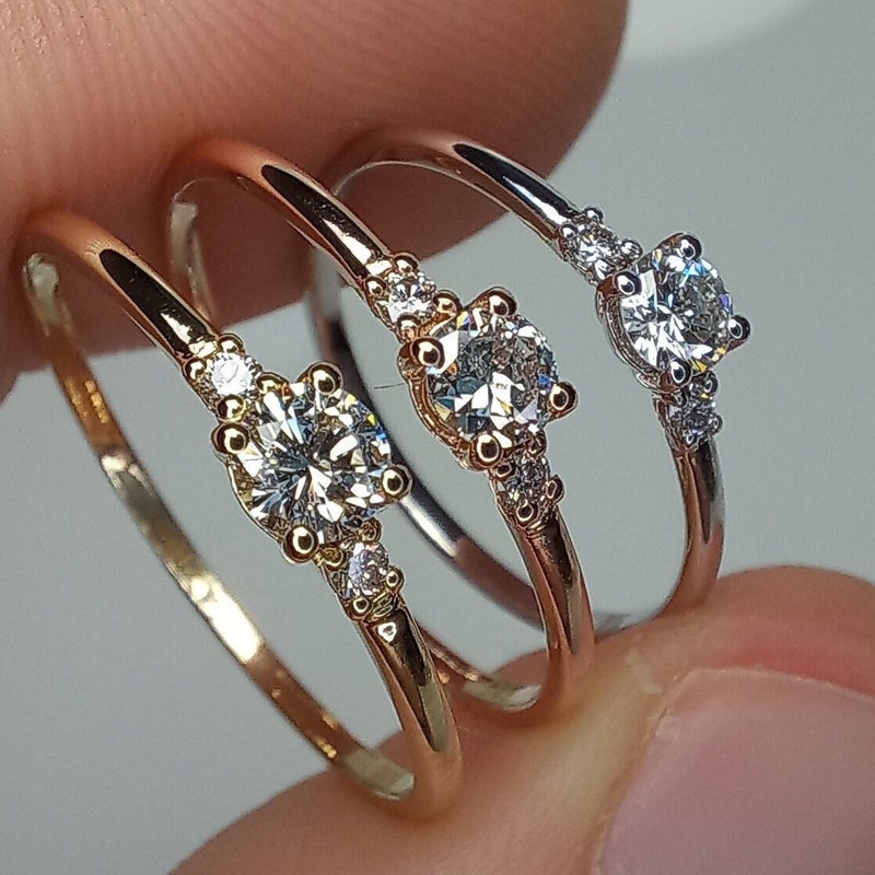 Minimal Diamond Ring - Etsy