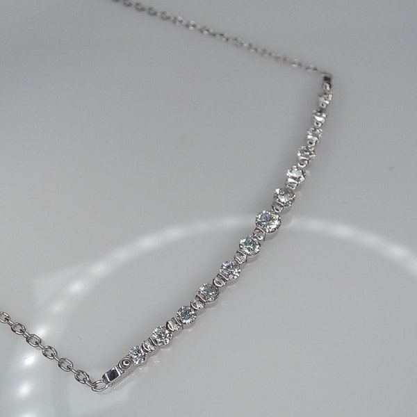 Graduated Diamond Necklace - Etsy
