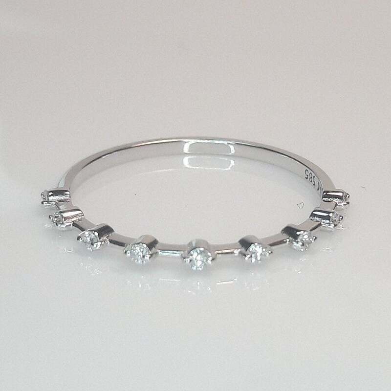 Thin Diamond Band - Etsy