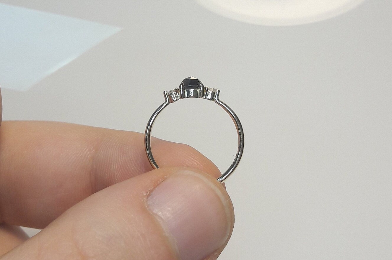 3 Stone Wedding Ring Engagement Ring Custom Diamond Ring - Etsy