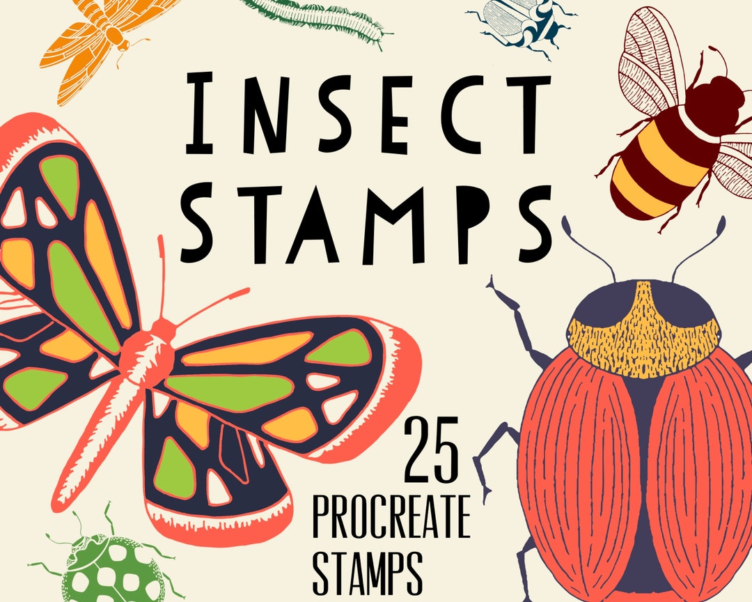 Procreate Bug Stamps - Procreate Insect Stamps - Procreate Outdoor ...