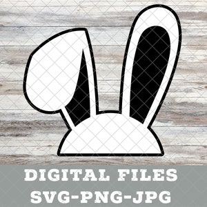 Easter Bunny SVG Bunny Ears SVG PNG Jpg Files for Cricut - Etsy