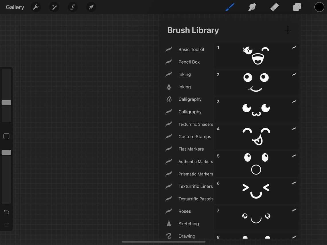 Kawaii Face Stamps for Procreate Cute Emoji Doodle Brushes Emoji Faces ...