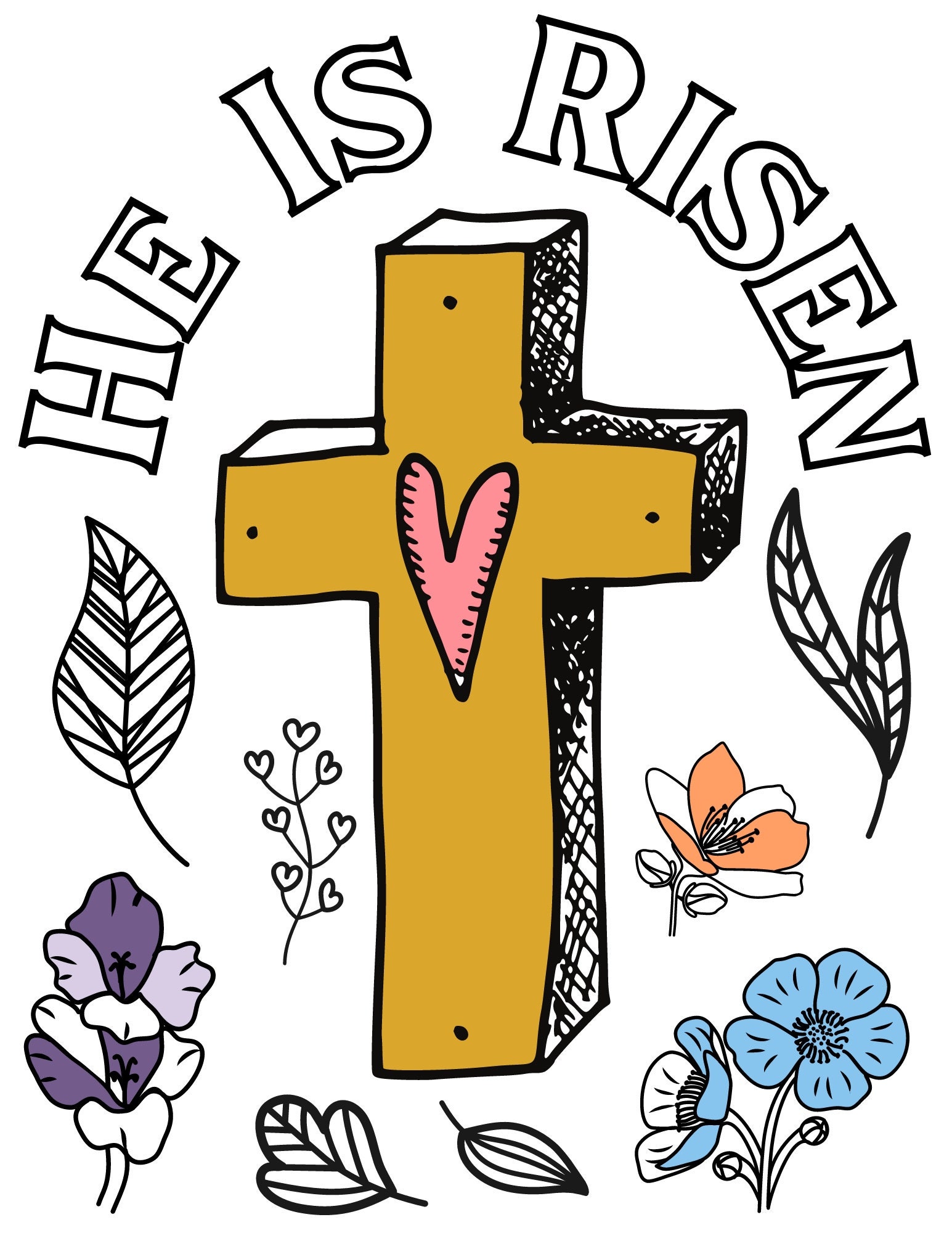 Easter Coloring Pages Set of 5 Printable Easter Activity, Christian ...
