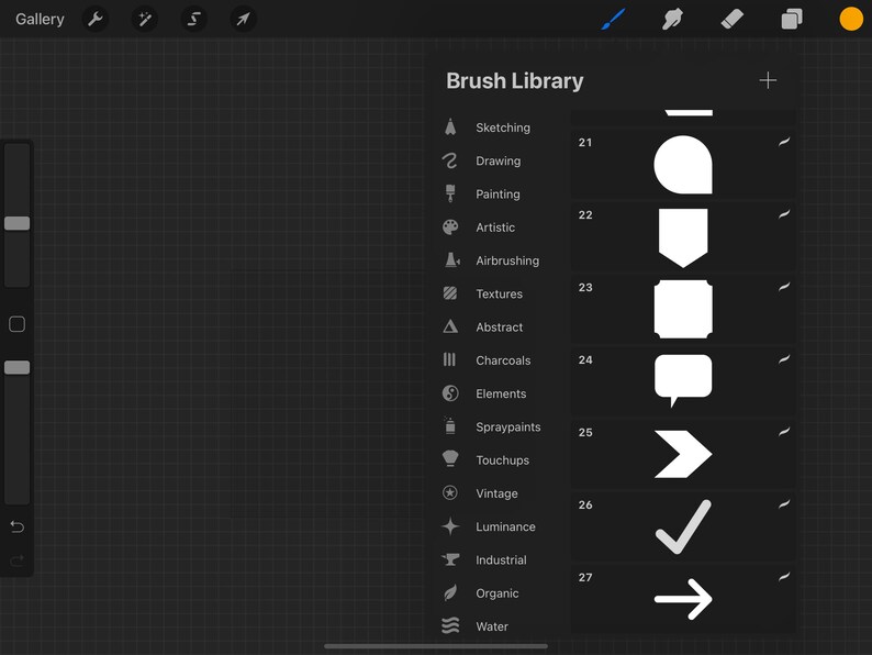 Procreate Basic Shapes, Geometric Shapes, Procreate Brushes, iPad Shapes Stamp Set, Circle ...