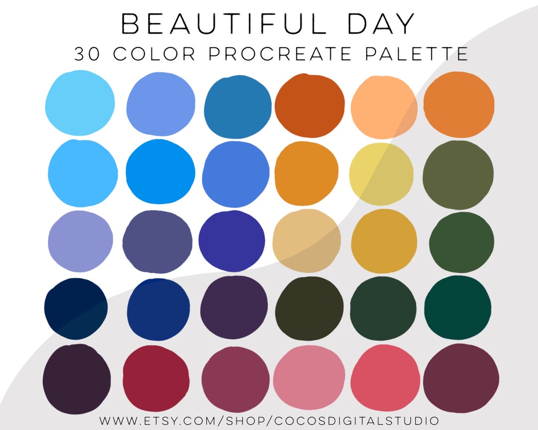 Beautiful Day - Procreate Color Palette - Bright Colors - Bold Colors ...