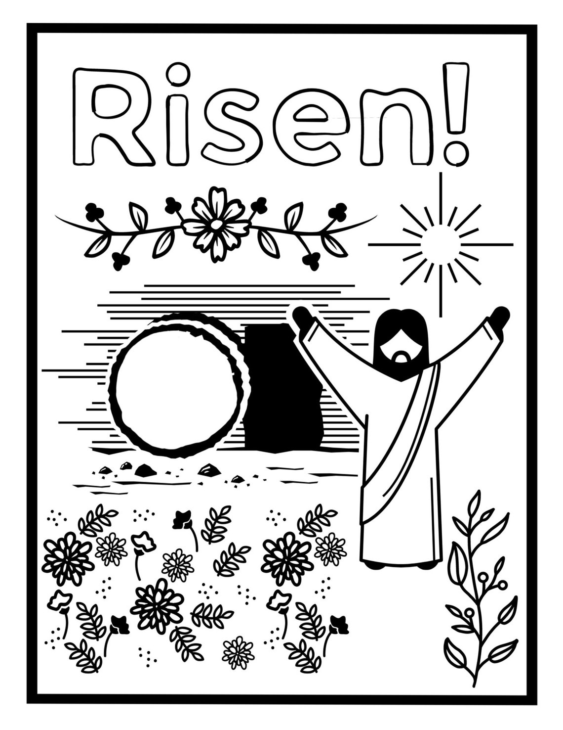 Easter Coloring Pages Set of 5 Printable Easter Activity, Christian ...