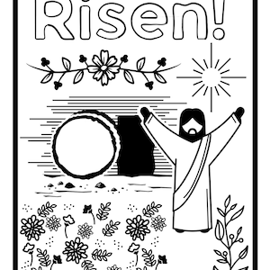 Easter Coloring Pages | Set of 5 Printable | Easter Activity, Christian ...