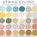 Spring Colors Procreate Color Palette Swatches, iPad Procreate Swatches ...