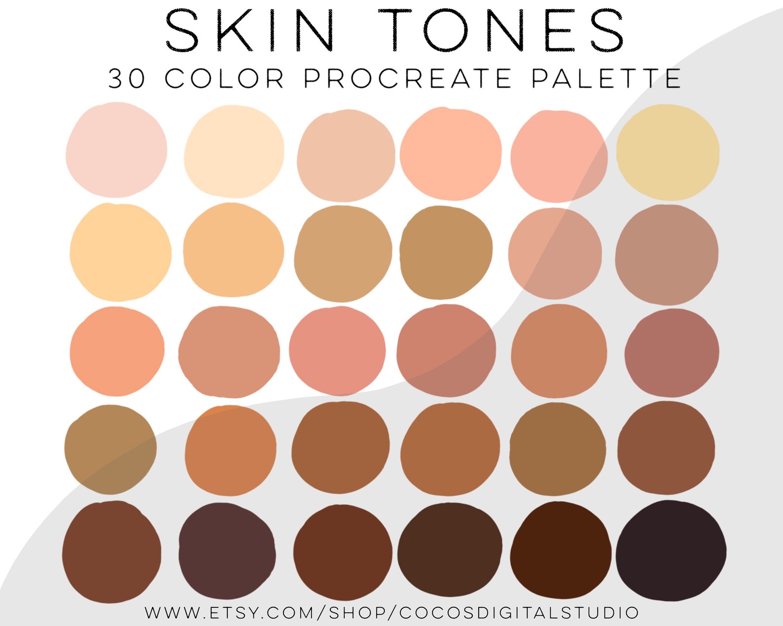 Paleta De Colores De Tonos De Piel Muestras Tono De Piel Etsy España