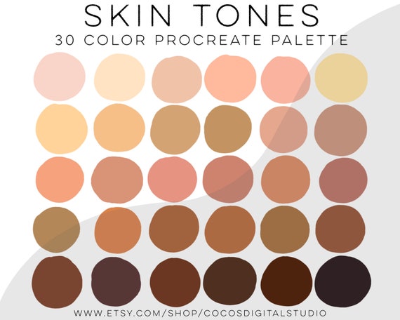 Paleta De Colores De Tonos De Piel Muestras Tono De Piel Etsy España