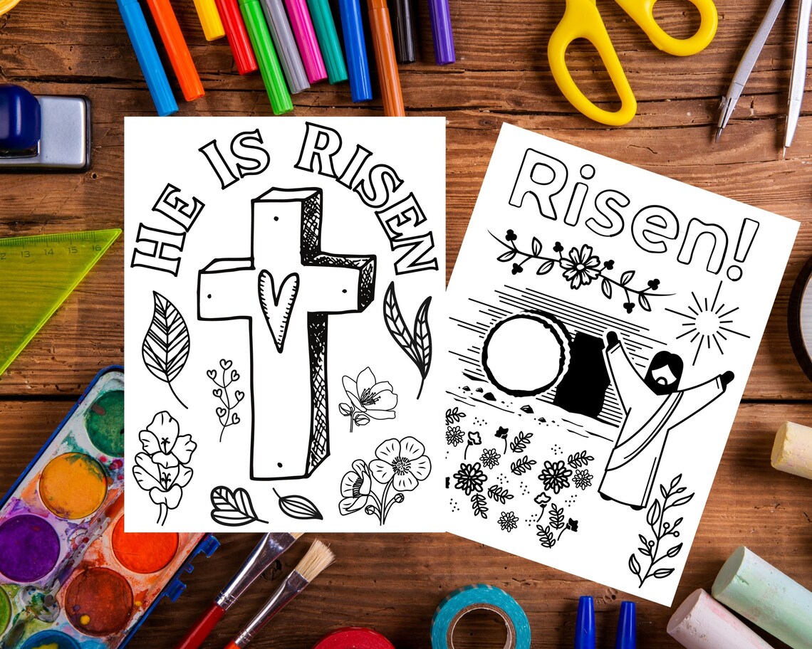Easter Coloring Pages Set of 5 Printable Easter Activity - Etsy