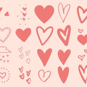Procreate Heart Stamps, 35 Procreate Brushes, Hearts Procreate Stamp ...