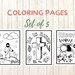 Easter Coloring Pages Set of 5 Printable Easter Activity, Christian ...