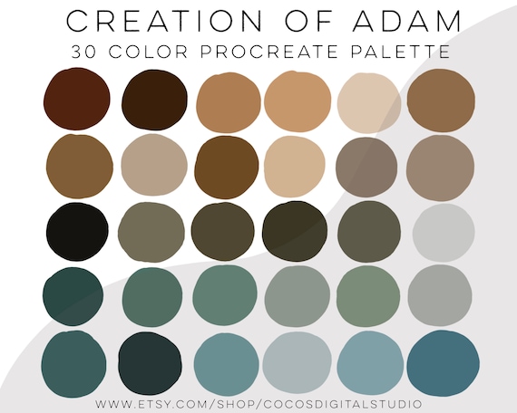 Creation of Adam Procreate Color Palette Cool Tones - Etsy