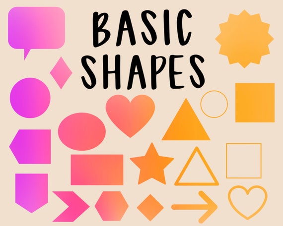 Procreate Basic Shapes Geometric Shapes Procreate Brushes | Etsy