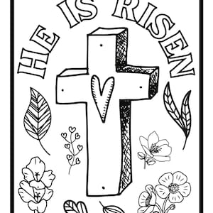 Easter Coloring Pages | Set of 5 Printable | Easter Activity, Christian ...