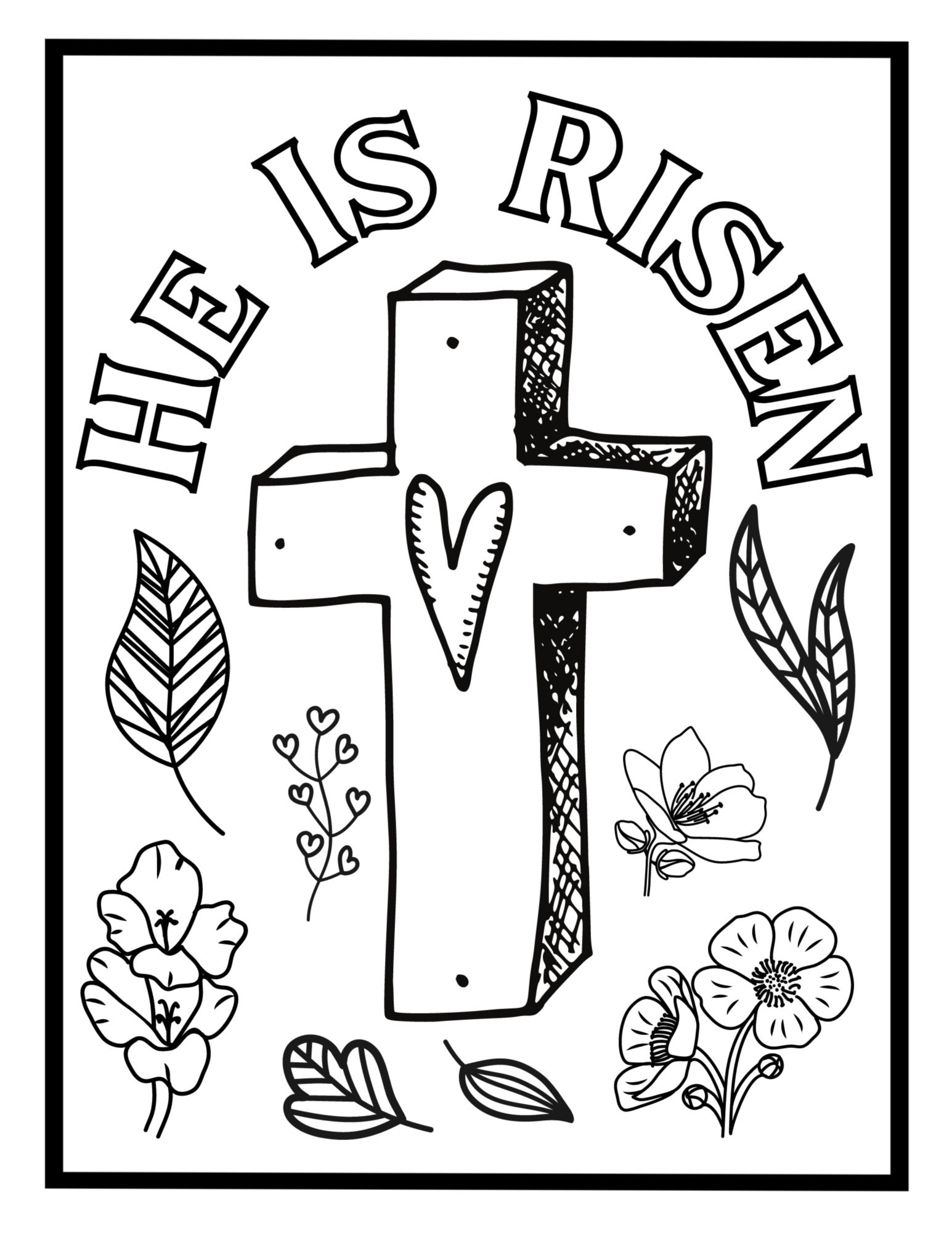 Easter Coloring Pages Set of 5 Printable Easter Activity, Christian ...