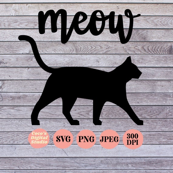 Cat Svg Cat Walking Svg Cat Svg Cutting Files for Cricut - Etsy