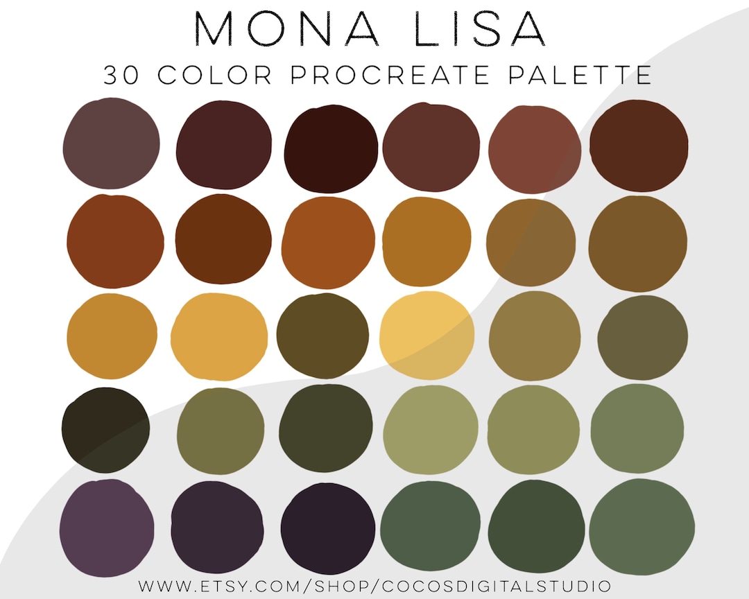 Mona Lisa - Procreate Color Palette - Dark Colors - Fall and Autumn ...