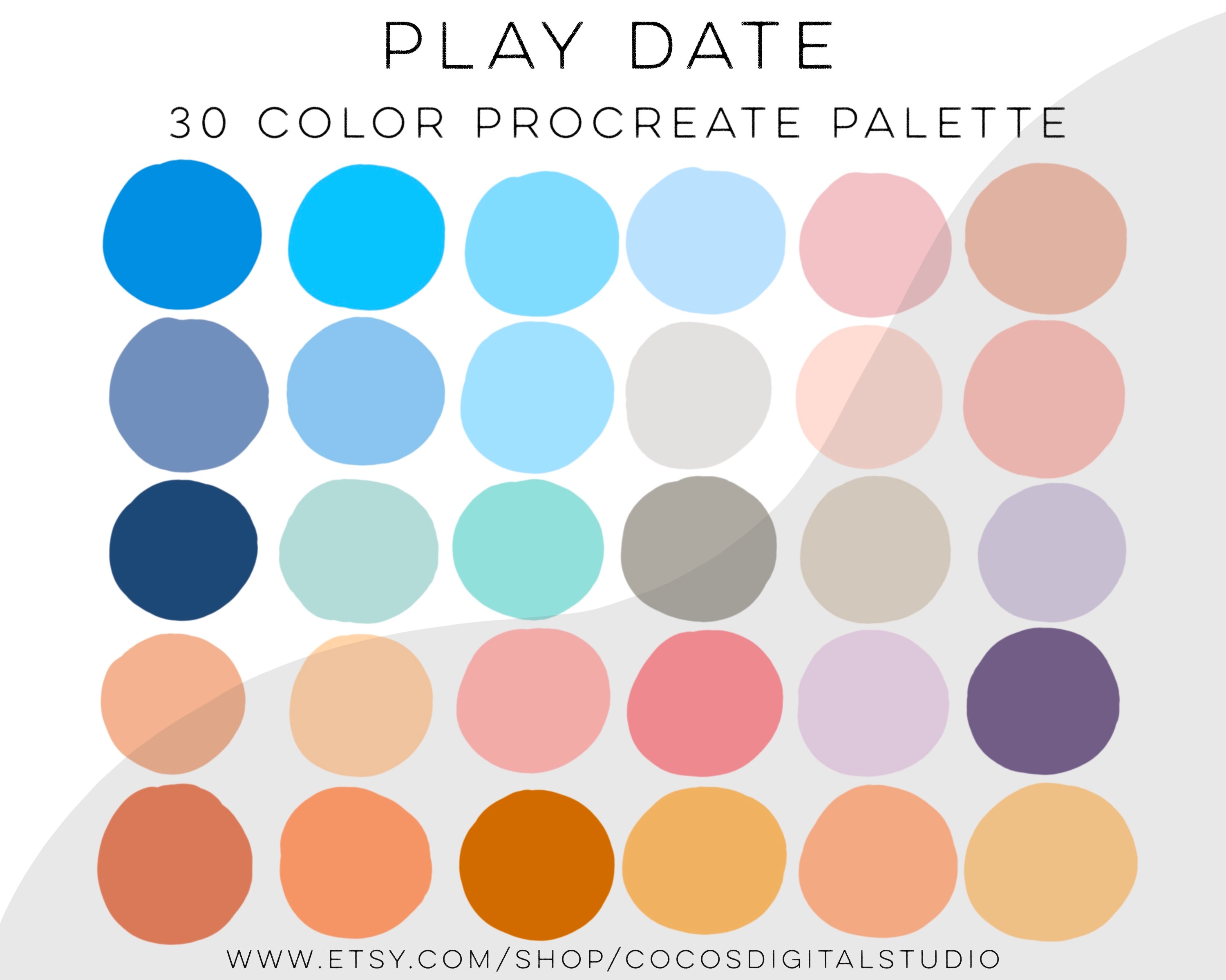 Procreate Color Palette, Digital Color Swatches, Instant Download ...