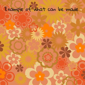 Groovy Retro Flower Stamps for Procreate, Digital Brush Set, Retro 60s ...