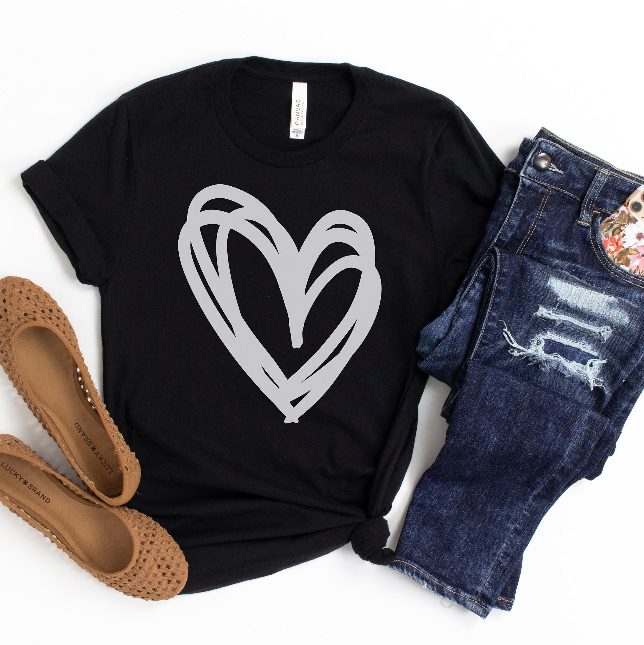 Hand Drawn Heart, Hand Lettered Hearts SVG, SVG Files, Instant Download ...