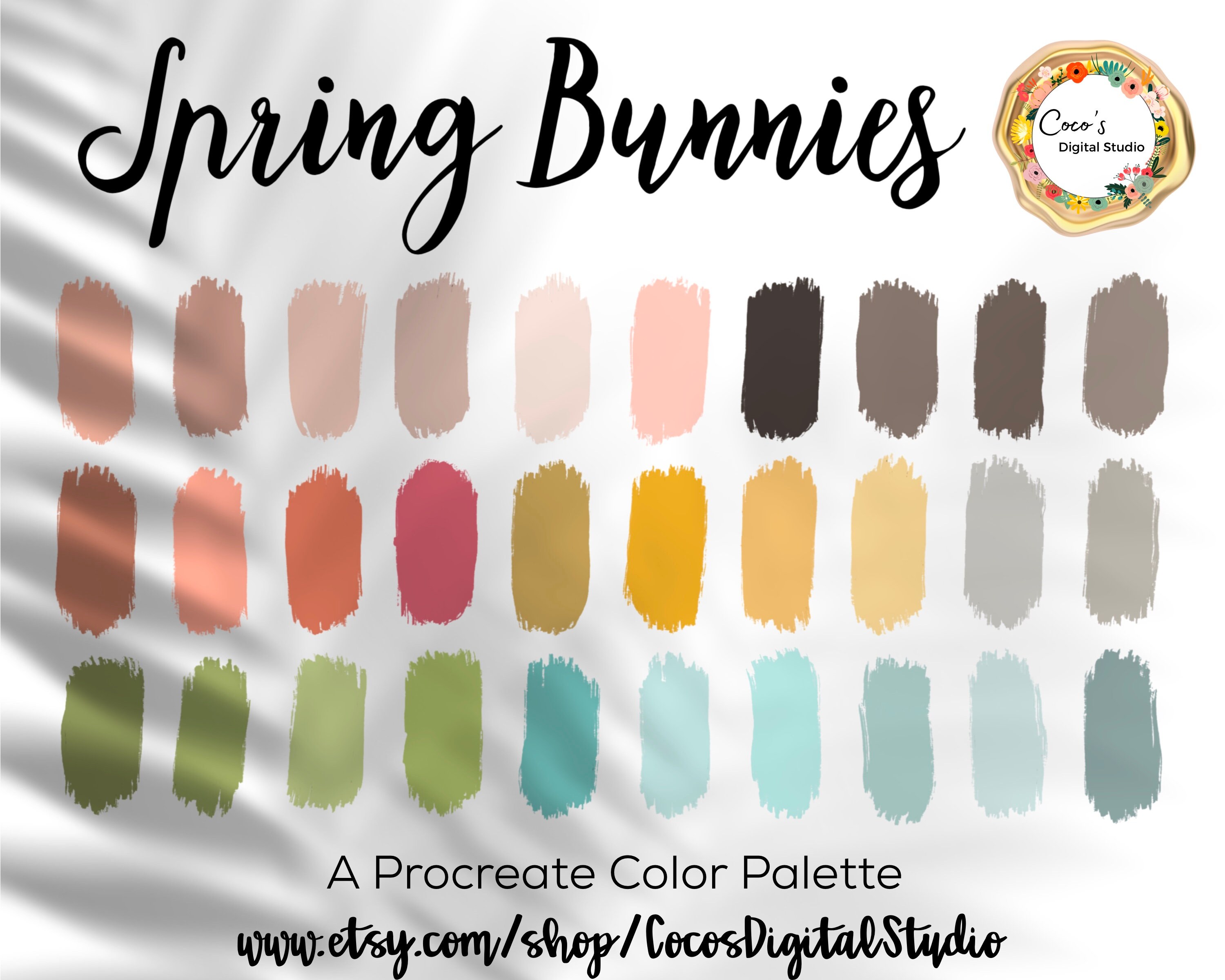 Spring Bunnies Procreate Color Palette | Etsy