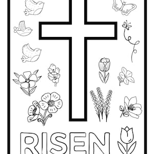 Easter Coloring Pages | Set of 5 Printable | Easter Activity, Christian ...