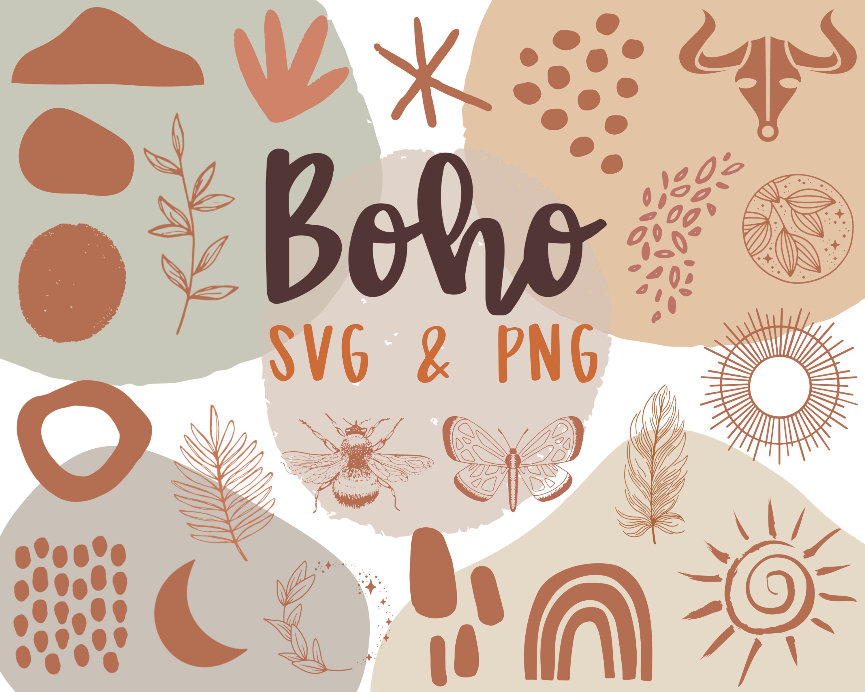 Boho SVG Bundle Boho Bundle SVG Hippie SVG Boho Rainbow - Etsy