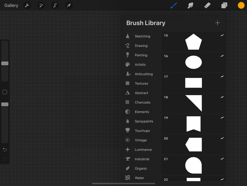 Procreate Basic Shapes, Geometric Shapes, Procreate Brushes, iPad ...