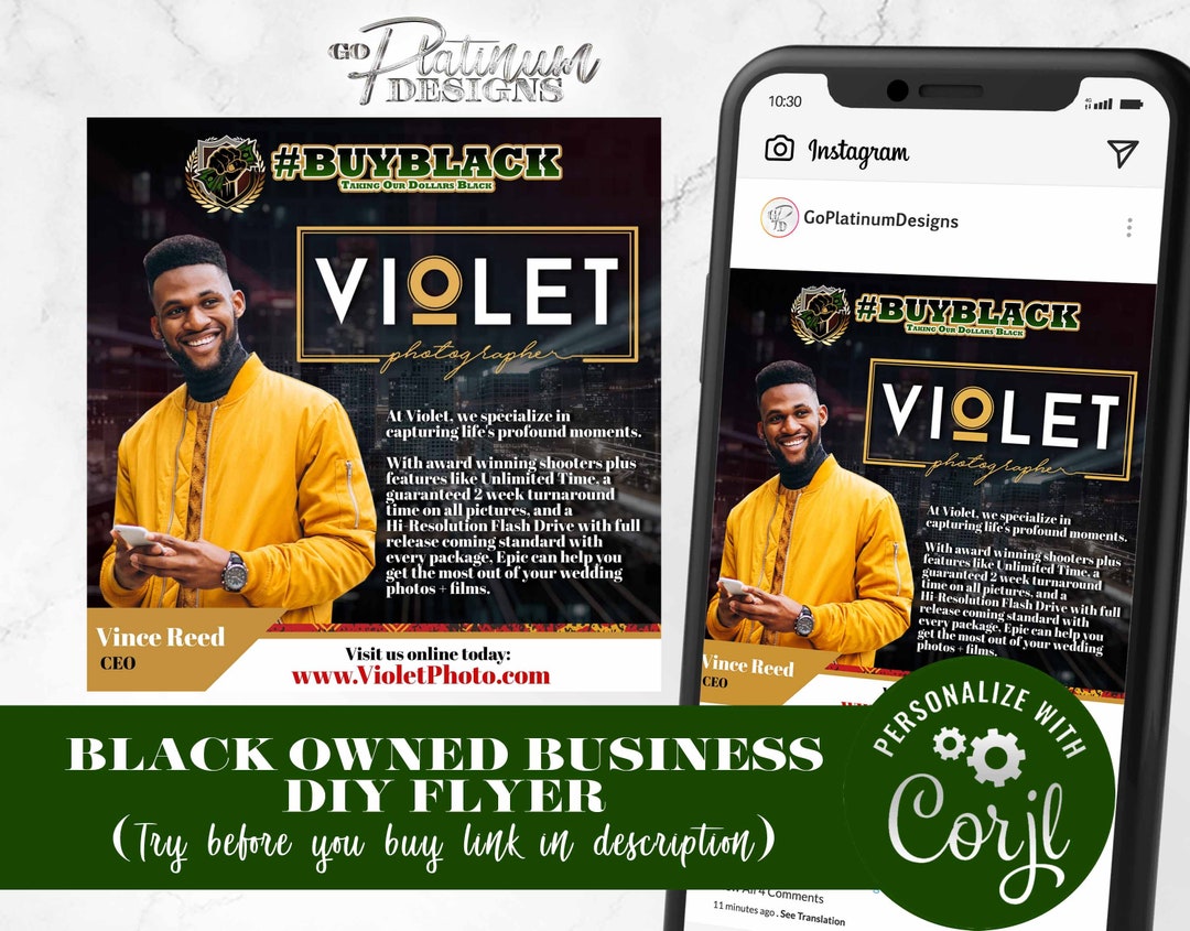 Black Owned Business Promotional Flyer - Etsy