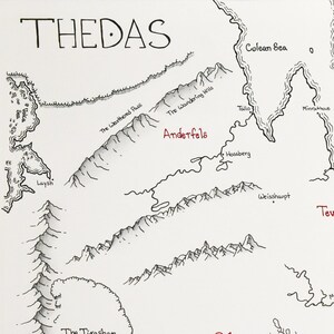 Hand Drawn THEDAS Map - Etsy
