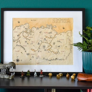 Hand Drawn Dragon Age Map of THEDAS TTRPG Prop Nerdy Gift for DM ...