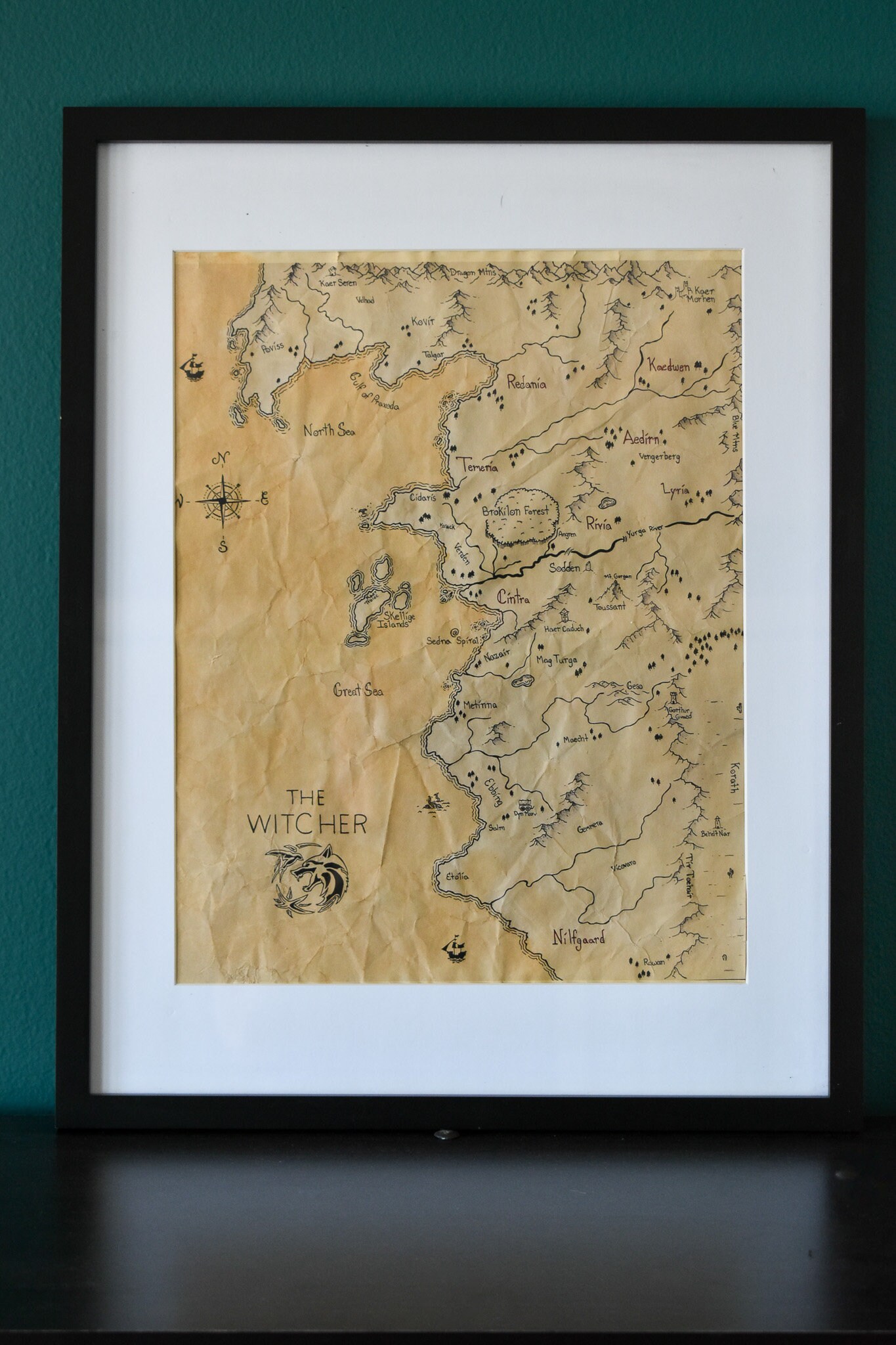 Witcher Map hand-drawn - Etsy