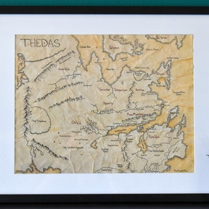 Hand Drawn Dragon Age Map of THEDAS TTRPG Prop Nerdy Gift for DM ...