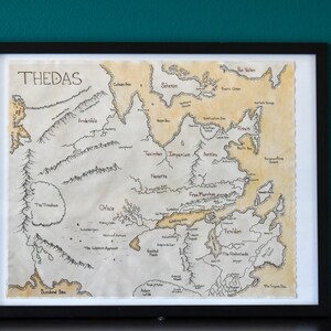 Hand Drawn Dragon Age Map of THEDAS TTRPG Prop Nerdy Gift for DM ...