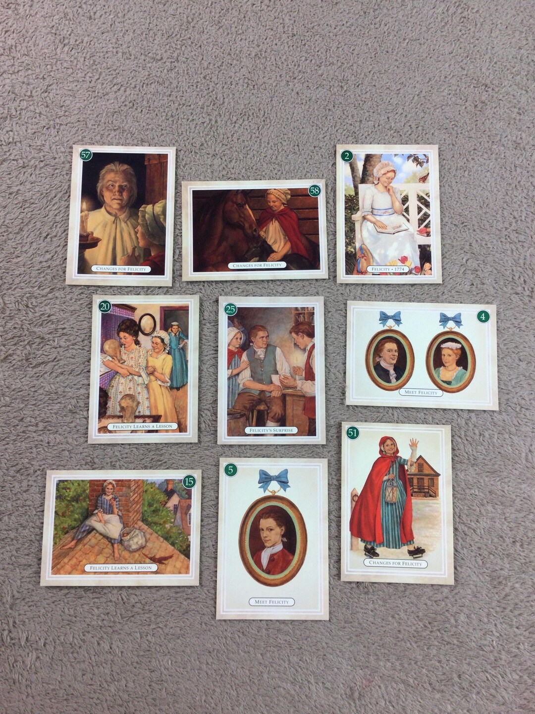 Vintage American Girl 1994 Trading Cards, Felicity Trading Cards, Lot ...