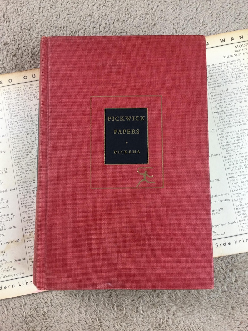 Pickwick Papers by Charles Dickens, Vintage Charles Dickens Book, A ...