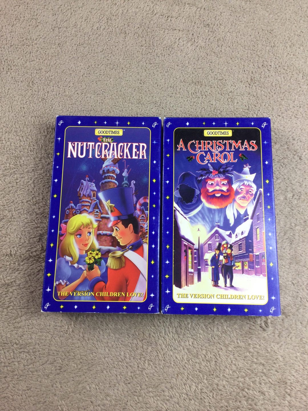 Goodtimes the Nutcracker and A Christmas Carol, Vintage Vhs Tapes 1995 Cartoon Animation - Etsy